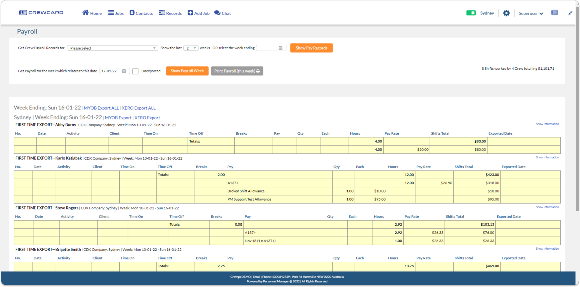 Payroll software | HR Software Payroll | CrewCard
